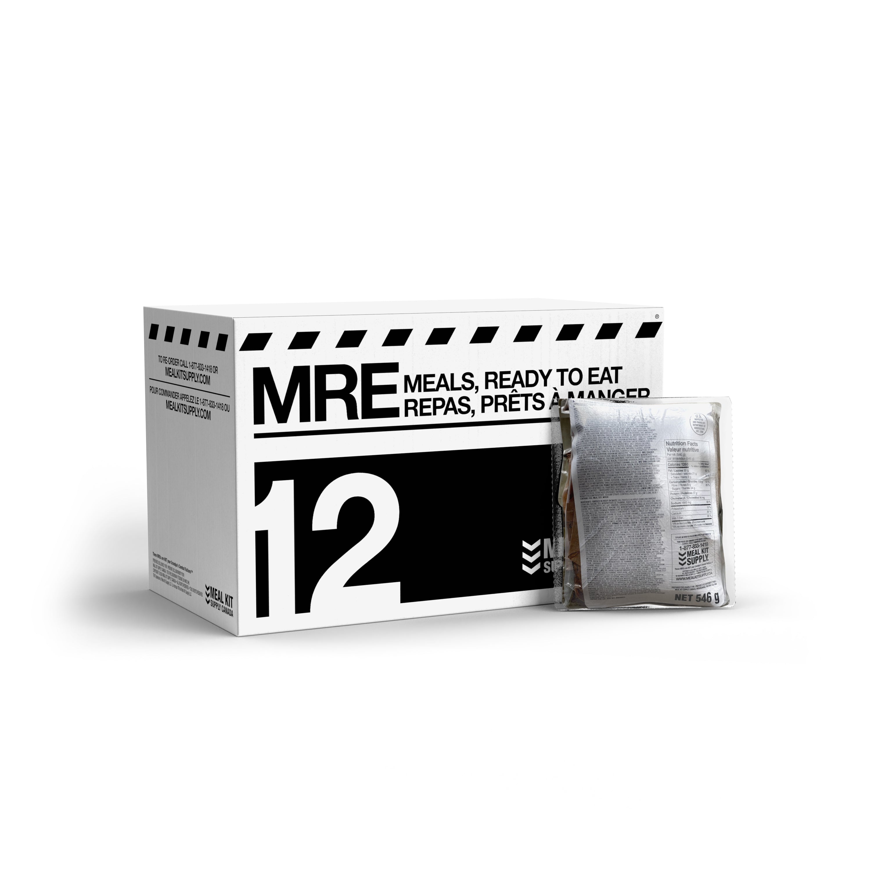 12 Pack, 3 Course MREs with Flameless Ration Heaters – Meal Kit Supply ...